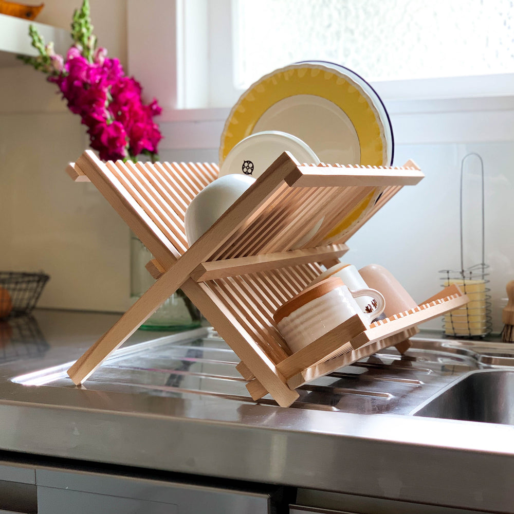 WOODEN DISH RACK - The Waste-Free Home